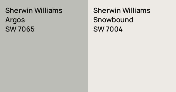 Sherwin Williams Argos vs. Sherwin Williams Snowbound comparison