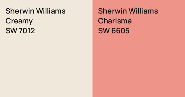 Sherwin Williams Creamy vs. Sherwin Williams Charisma comparison