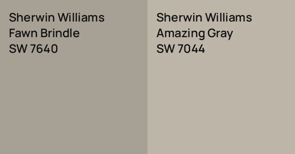 Sherwin Williams Fawn Brindle vs. Sherwin Williams Amazing Gray comparison