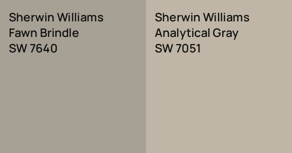 Sherwin Williams Fawn Brindle vs. Sherwin Williams Analytical Gray ...