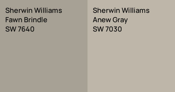 Sherwin Williams Fawn Brindle vs. Sherwin Williams Anew Gray comparison