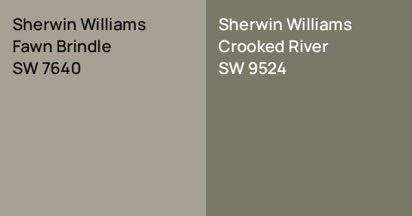 Sherwin Williams Fawn Brindle vs. Sherwin Williams Crooked River comparison