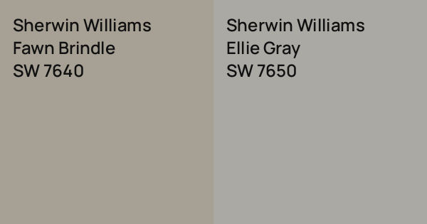 Sherwin Williams Fawn Brindle vs. Sherwin Williams Ellie Gray comparison