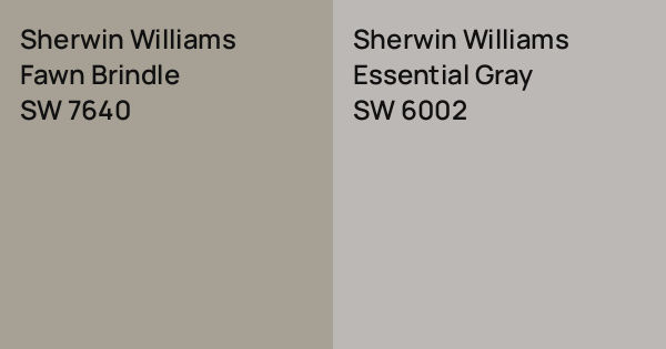 Sherwin Williams Fawn Brindle vs. Sherwin Williams Essential Gray ...