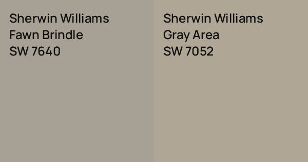 Sherwin Williams Fawn Brindle vs. Sherwin Williams Gray Area comparison