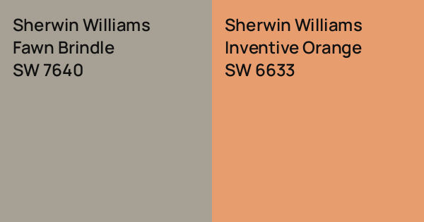 Sherwin Williams Fawn Brindle vs. Sherwin Williams Inventive Orange ...