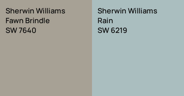 Sherwin Williams Fawn Brindle vs. Sherwin Williams Rain comparison