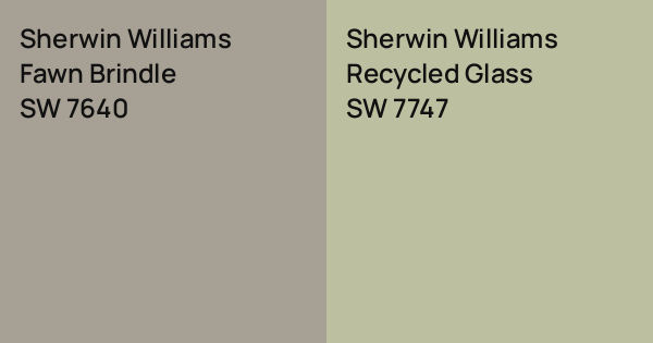 Sherwin Williams Fawn Brindle vs. Sherwin Williams Recycled Glass ...