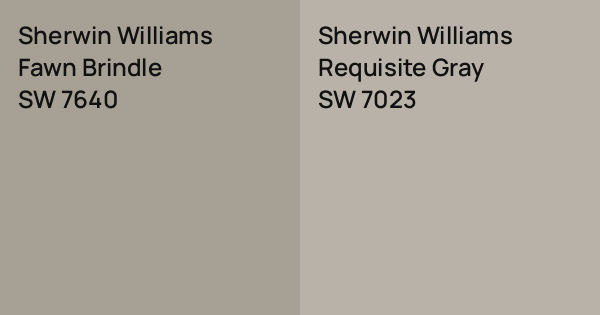 Sherwin Williams Fawn Brindle vs. Sherwin Williams Requisite Gray ...