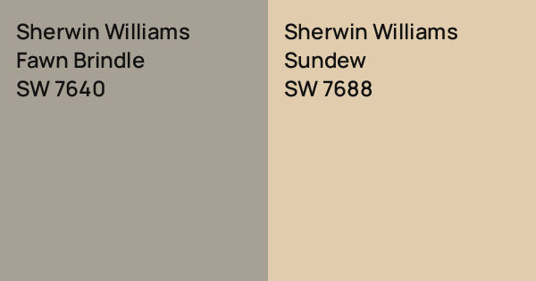 Sherwin Williams Fawn Brindle vs. Sherwin Williams Sundew comparison