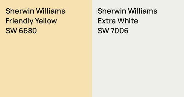 Sherwin Williams Friendly Yellow vs. Sherwin Williams Extra White ...