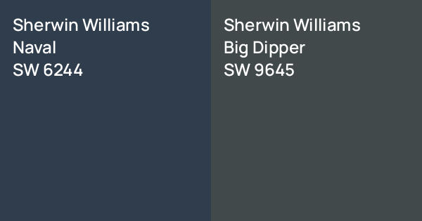 Sherwin Williams Naval vs. Sherwin Williams Big Dipper comparison