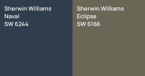 Sherwin Williams Naval vs. Sherwin Williams Eclipse comparison