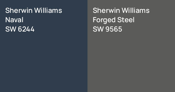 Sherwin Williams Naval vs. Sherwin Williams Forged Steel comparison