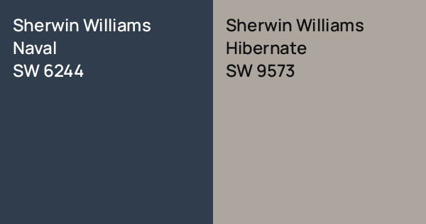 Sherwin Williams Naval vs. Sherwin Williams Hibernate comparison