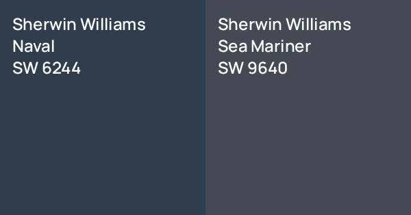 Sherwin Williams Naval vs. Sherwin Williams Sea Mariner comparison