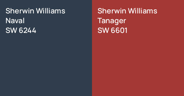 Sherwin Williams Naval vs. Sherwin Williams Tanager comparison