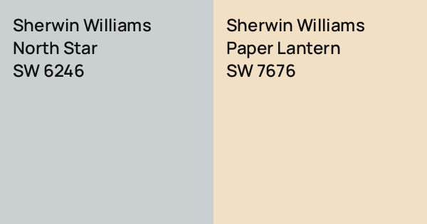 Sherwin Williams North Star vs. Sherwin Williams Paper Lantern comparison
