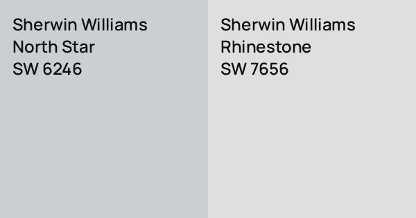 Sherwin Williams North Star vs. Sherwin Williams Rhinestone comparison