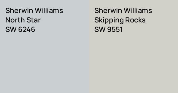 Sherwin Williams North Star vs. Sherwin Williams Skipping Rocks comparison