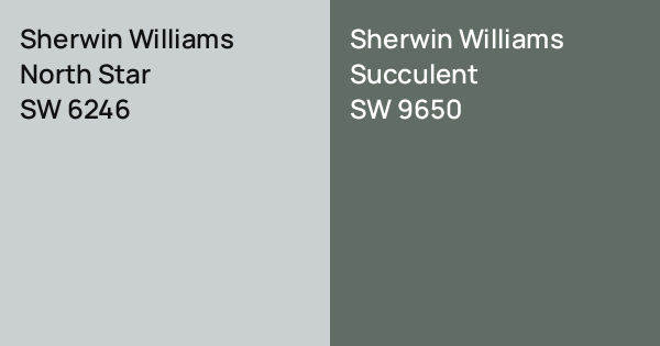 Sherwin Williams North Star vs. Sherwin Williams Succulent comparison