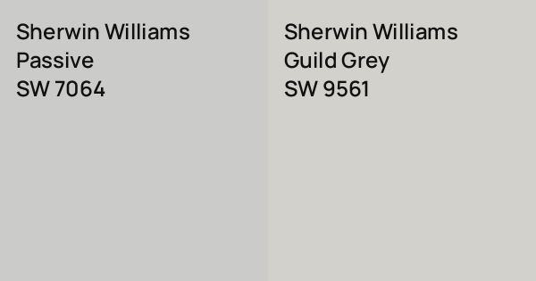 Sherwin Williams Passive vs. Sherwin Williams Guild Grey comparison