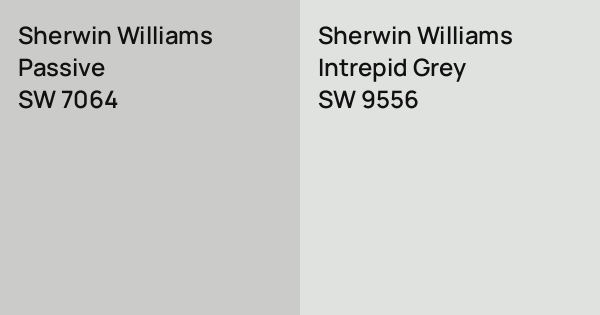 Sherwin Williams Passive vs. Sherwin Williams Intrepid Grey comparison