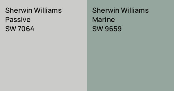 Sherwin Williams Passive vs. Sherwin Williams Marine comparison