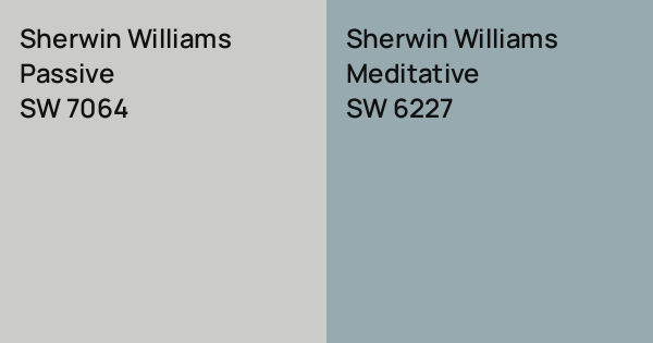 Sherwin Williams Passive vs. Sherwin Williams Meditative comparison