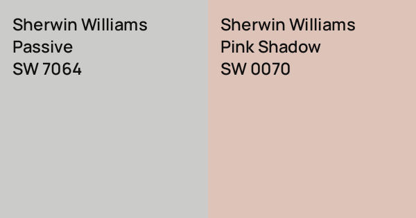 Sherwin Williams Passive vs. Sherwin Williams Pink Shadow comparison