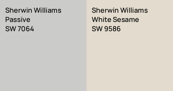 Sherwin Williams Passive vs. Sherwin Williams White Sesame comparison