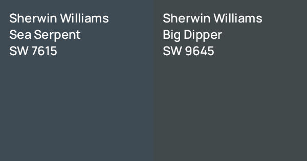Sherwin Williams Sea Serpent vs. Sherwin Williams Big Dipper comparison