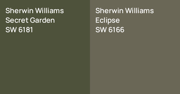 Sherwin Williams Secret Garden vs. Sherwin Williams Eclipse comparison