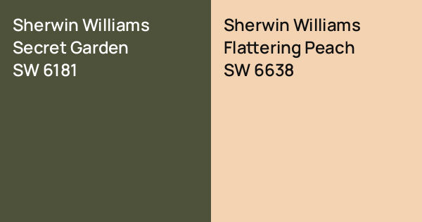 Sherwin Williams Secret Garden vs. Sherwin Williams Flattering Peach ...