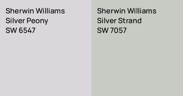 Sherwin Williams Silver Peony vs. Sherwin Williams Silver Strand comparison