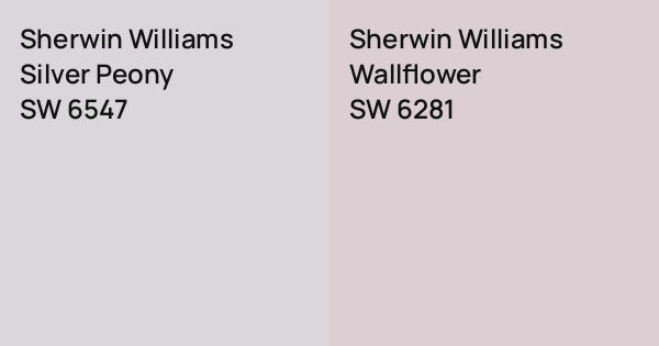 Sherwin Williams Silver Peony vs. Sherwin Williams Wallflower comparison