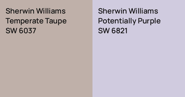 Sherwin Williams Temperate Taupe vs. Sherwin Williams Potentially ...