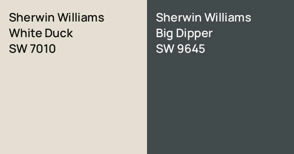 Sherwin Williams White Duck vs. Sherwin Williams Big Dipper comparison