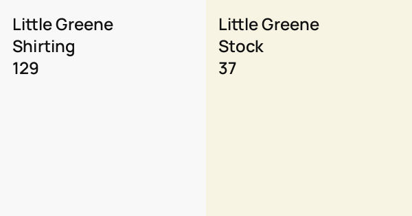 Little Greene Shirting vs. Little Greene Stock comparison