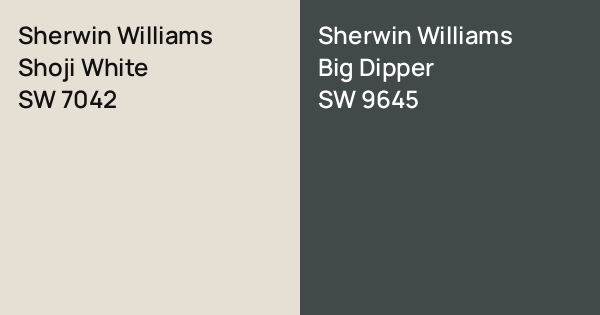 Sherwin Williams Shoji White vs. Sherwin Williams Big Dipper comparison