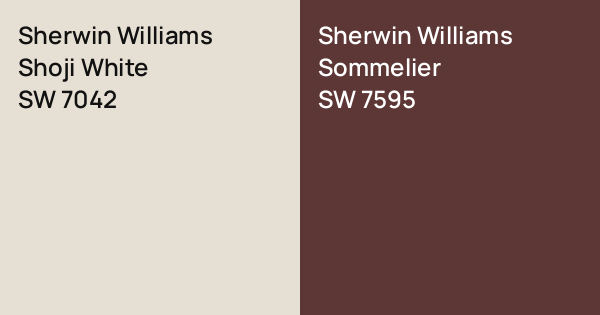 Sherwin Williams Shoji White vs. Sherwin Williams Sommelier comparison