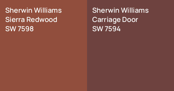 Sherwin Williams Sierra Redwood vs. Sherwin Williams Carriage Door ...