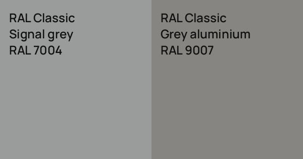 RAL Classic Signal grey vs. RAL Classic Grey aluminium comparison