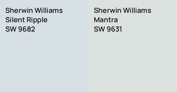 Sherwin Williams Silent Ripple vs. Sherwin Williams Mantra comparison