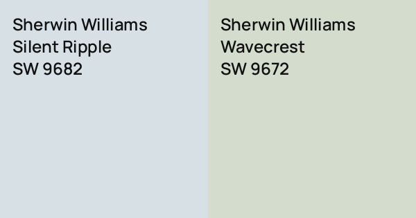 Sherwin Williams Silent Ripple vs. Sherwin Williams Wavecrest comparison