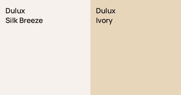 Dulux Silk Breeze vs. Dulux Ivory comparison