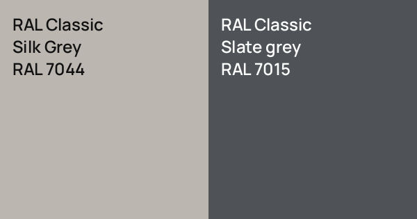 RAL Classic Silk Grey vs. RAL Classic Slate grey comparison