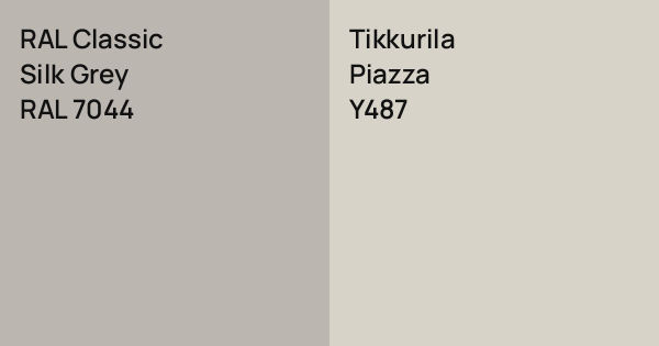 RAL Classic Silk Grey vs. Tikkurila Piazza comparison