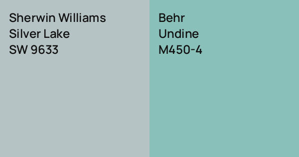 Sherwin Williams Silver Lake vs. Behr Undine comparison