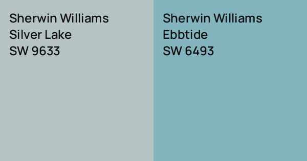 Sherwin Williams Silver Lake vs. Sherwin Williams Ebbtide comparison
